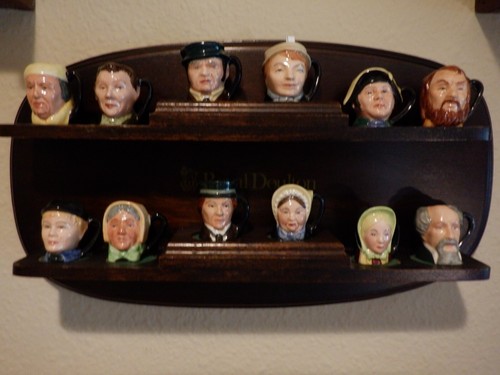 Royal Doulton Toby Mug Jugs 1-1/2" Tall Tiny Mugs Lot of 12 With ...
