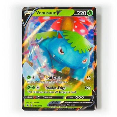 Pokemon - Venusaur V - SWSH100 - Black Star Promo - Half Art Card | eBay