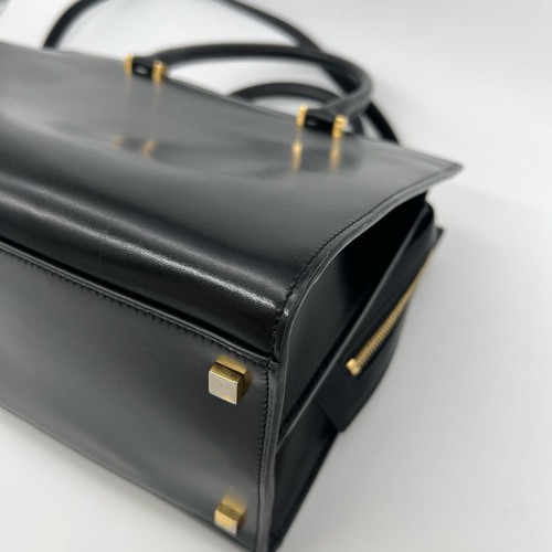Saint Laurent YSL Medium Uptown Tote Bag Black with Gold Hardware | eBay UK