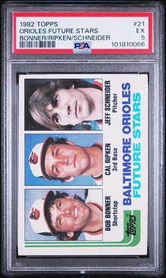 1982 Topps #21 Orioles Future Stars Bonner/Ripken/Schneider PSA 5 | eBay