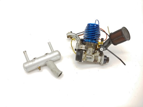 Traxxas TRX 2.5 Classic Nitro Engine w/ Dual Pipe & Aftermarket Head ...