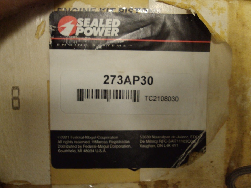 New Sealed Power 273AP30 Set V8 Pistons For Ford 302 Engine .030 | eBay