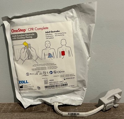 Zoll One Step CPR Complete Adult Electrodes Multi-Function 8900-0224-01 ...
