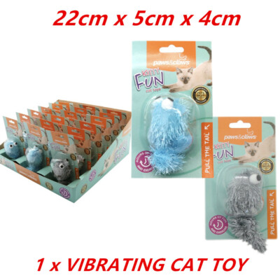 Google Eye Vibrating Cat Toy 22X5X4CM Plush Interactive Kitten Pet ...