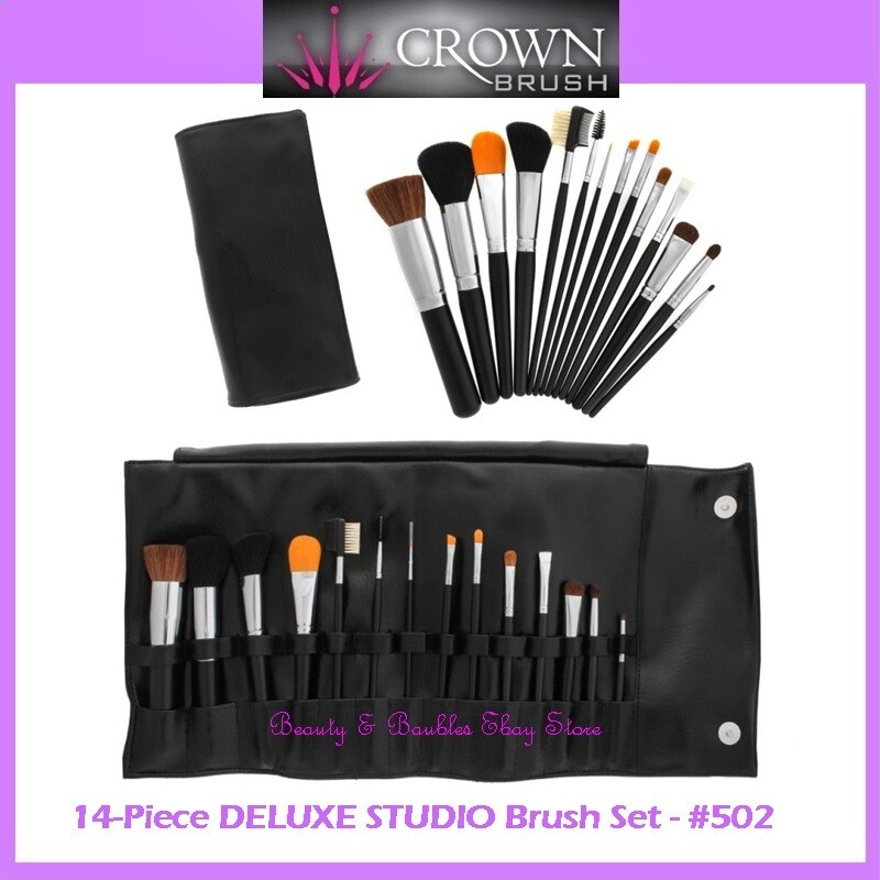 Crown Makeup Brushes Rose Crown 7 Piece Makeup Brush Set – Ricca