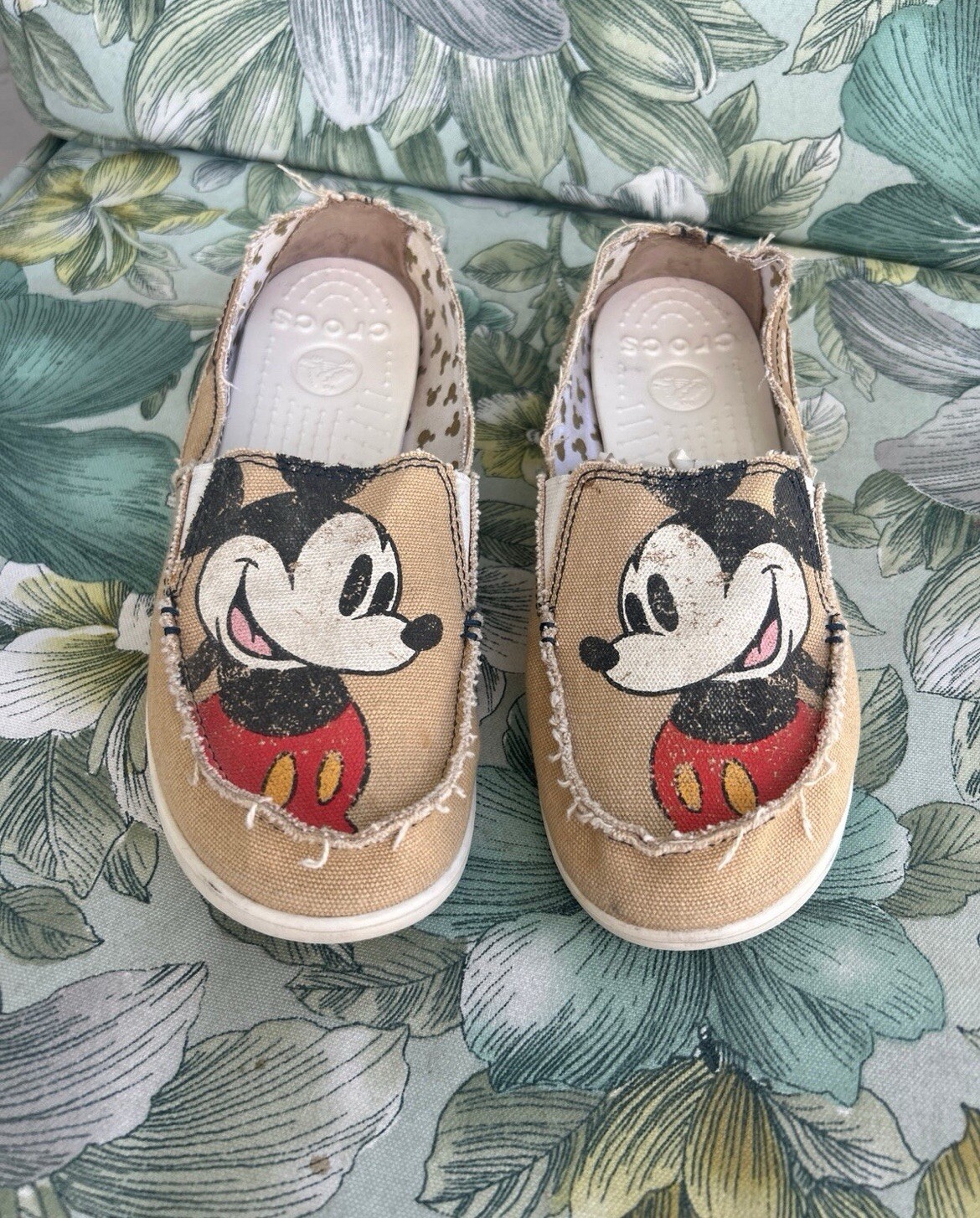 Women’s CROCS Mickey Mouse Shoes Disney Size 7 Tan Ca… - Gem