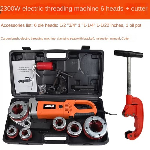 High-power Handheld Electric Threading Machine Pipe Tapping Reamer ...