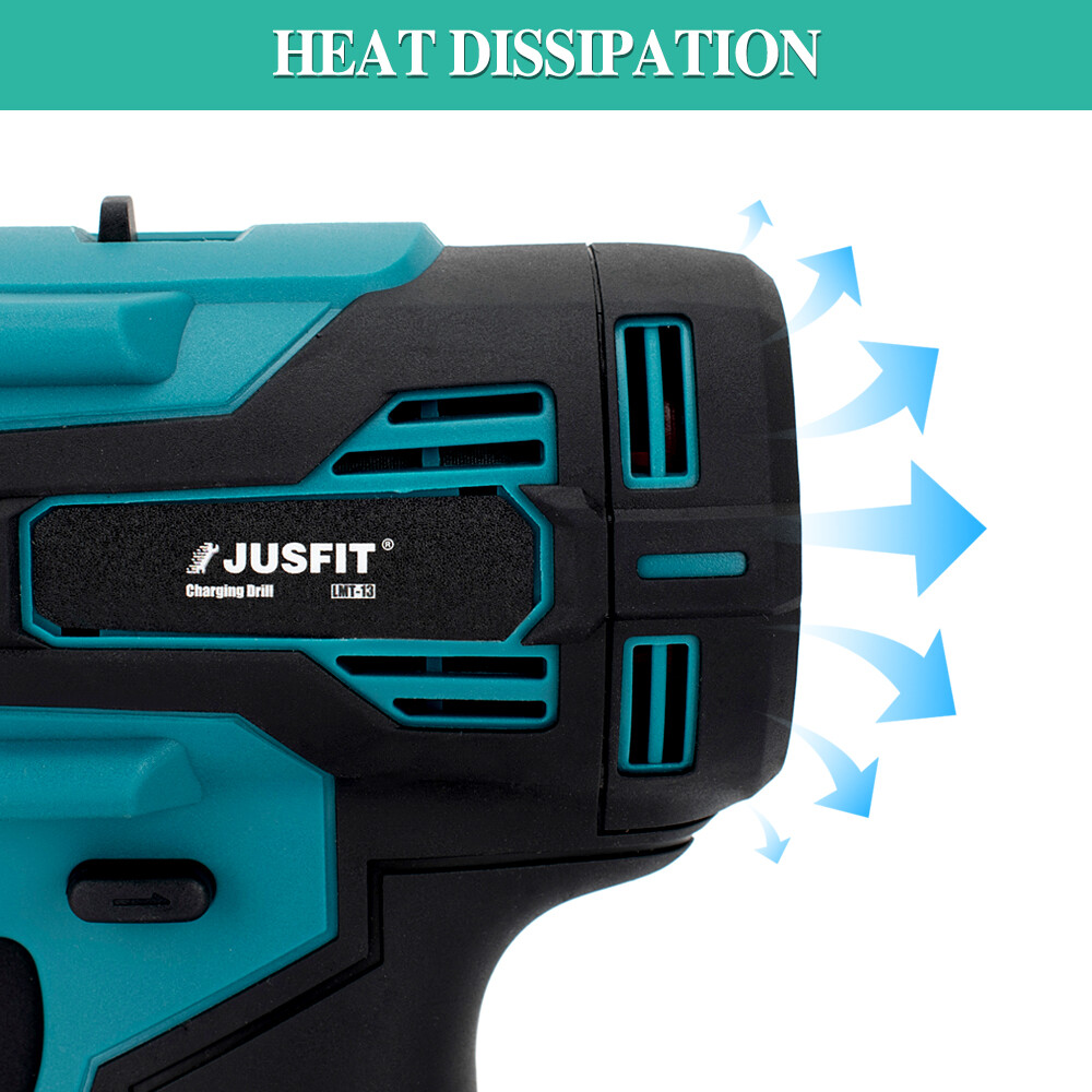 200Nm Brushless Cordless HEAVY DUTY Impact Hammer Drill For Makita 18V ...