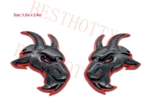 New Ram Head Emblem for TRX Ram 1500 Fender badge Hellcat Style Black ...