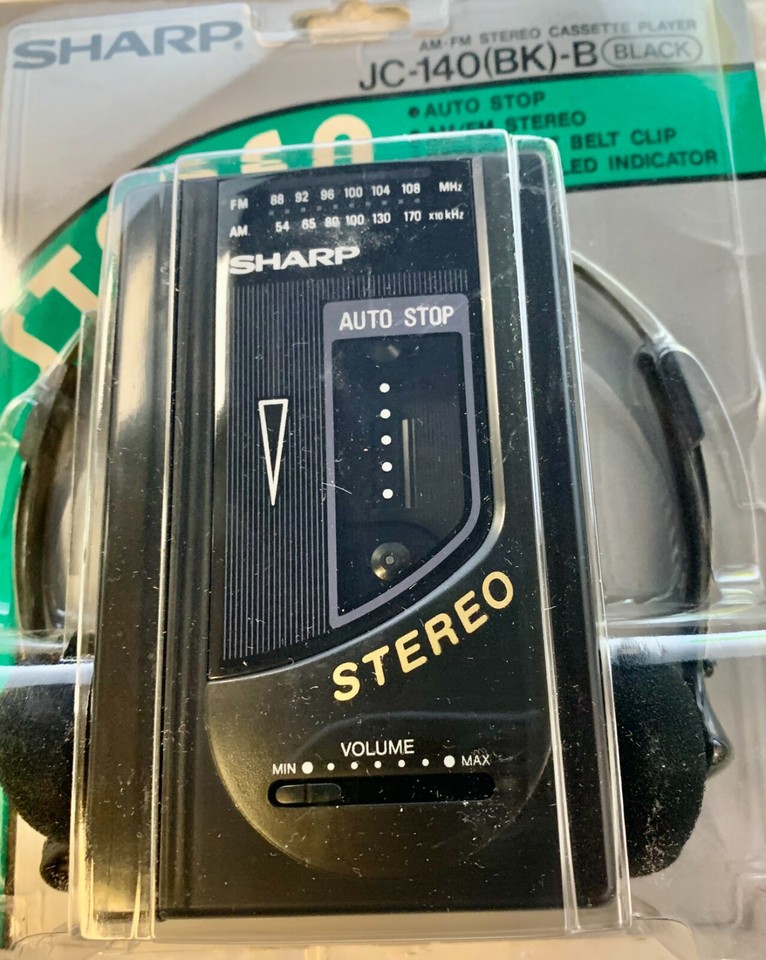 Sharp JC-140(BK) Portable AM/FM Stereo Cassette Player - Vintage - New ...