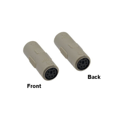 LOT10 Mini DIN 6 Female/Female Adapter Molded Shielded PS/2 Keyboard ...