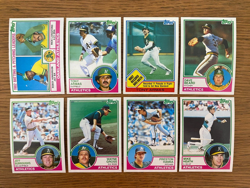 1983 TOPPS BASEBALL COMPLETE OAKLAND A'S TEAM SET PLUS COMPLETE TRADED ...