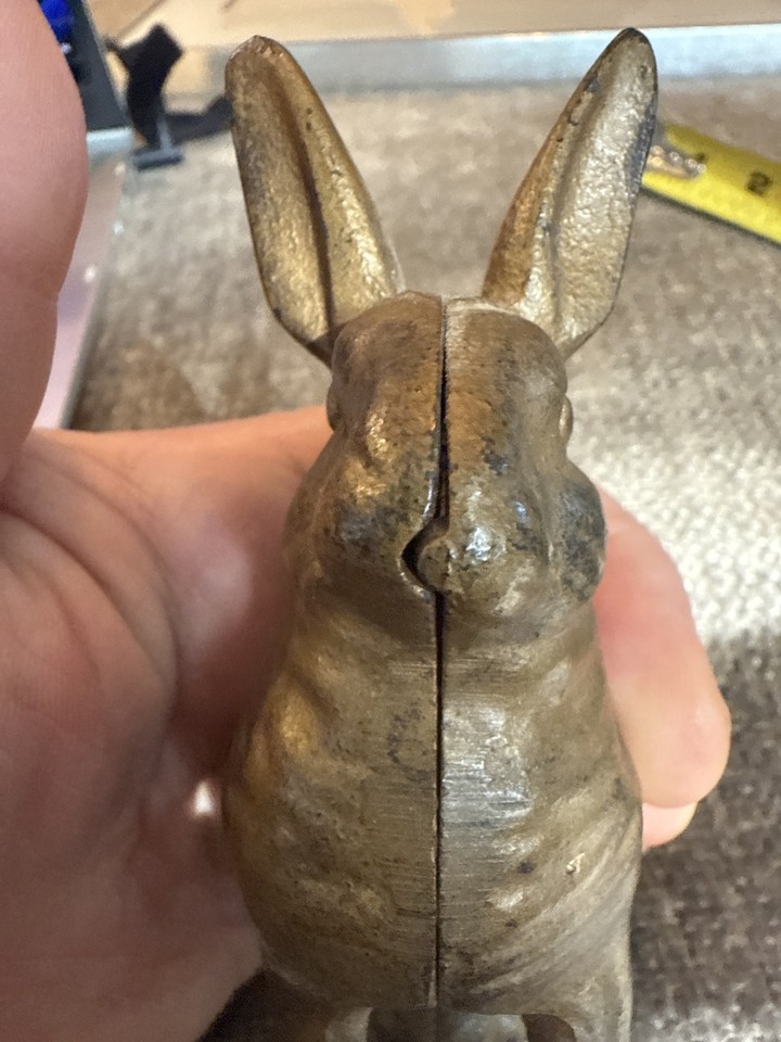 Antique Cast Iron Bronze Finish Rabbit Still Bank – A.C. Williams Style ...