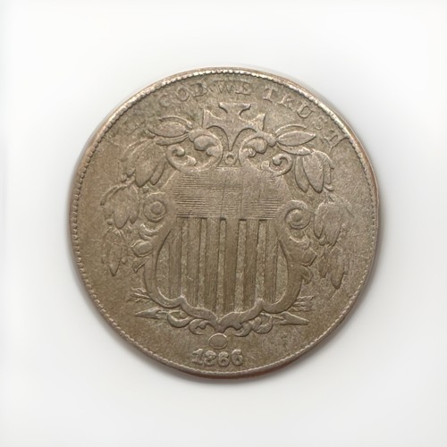 1866 Shield Nickel With Rays 5c United States Type Five Cents | eBay