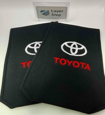 2x TOYOTA Headrest Covers Car Seat Logo Embroidered New Free Shipping ...