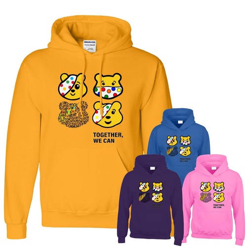 Spotty Day 2025 Pudsey Bear Kids Hoodies Children In Need Mask Boys ...