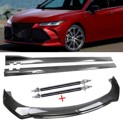Front Lip Chin Bumper Spoiler Carbon Fiber For Toyota Avalon Side Skirt ...