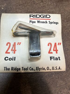RIDGID Pipe Wrench Spring 24" Coil and 24" Flat E-2677 | eBay