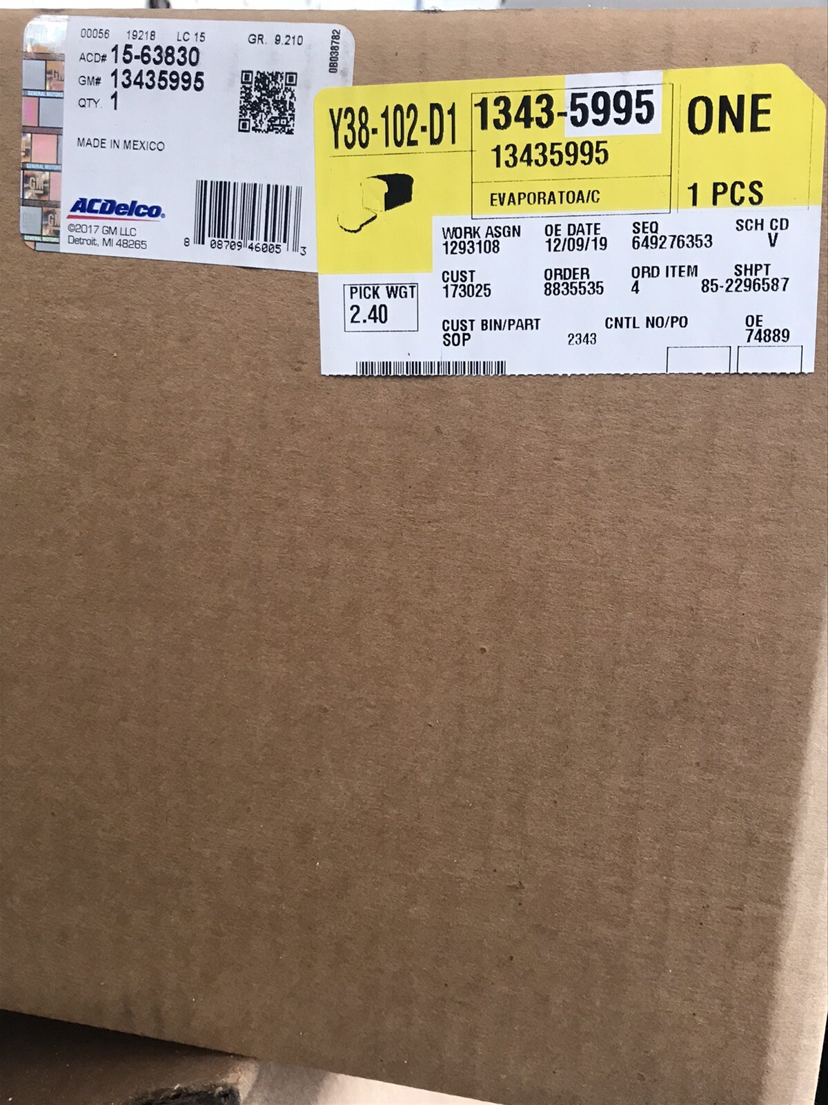 Chevrolet GM OEM A/C AC Evaporator Core 13435995 | eBay