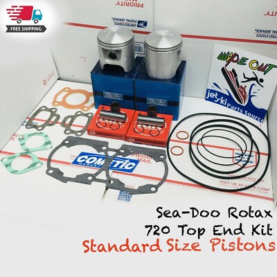 Sea-Doo Rotax 720 Standard Size Piston Top End Rebuild Kit HX XP GS SPX ...