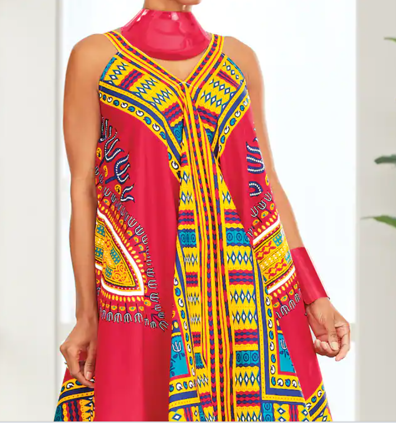 Size S / M Ashro White Ethnic African American Pride Samiya Summer Maxi ...