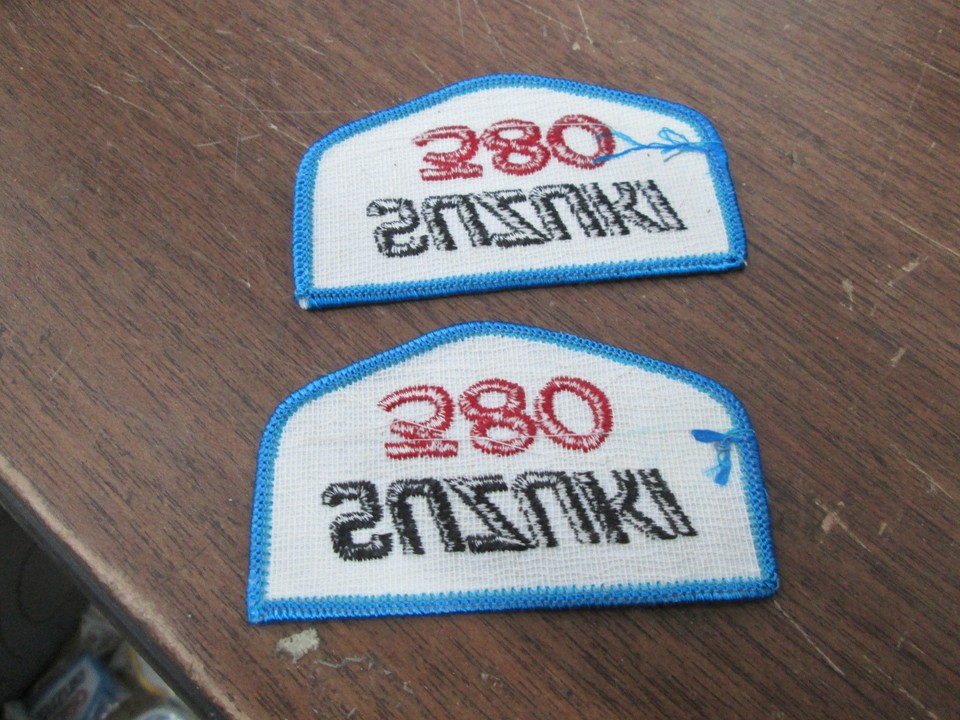 Vintage NOS Suzuki 380 GT380 Motorcycle Emroidered 2x3.50" Patches QTY2 ...