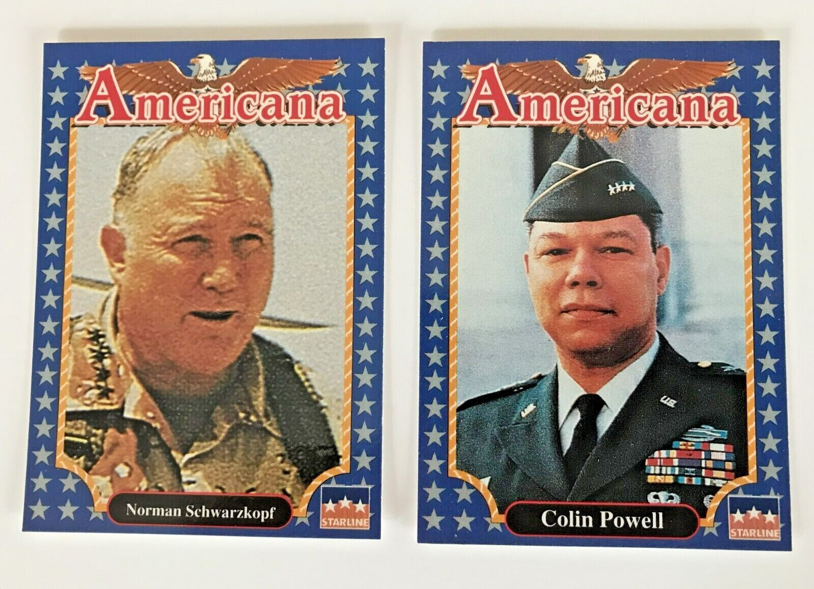 General Norman Schwarzkopf and General Colin Powell Collector cards ...
