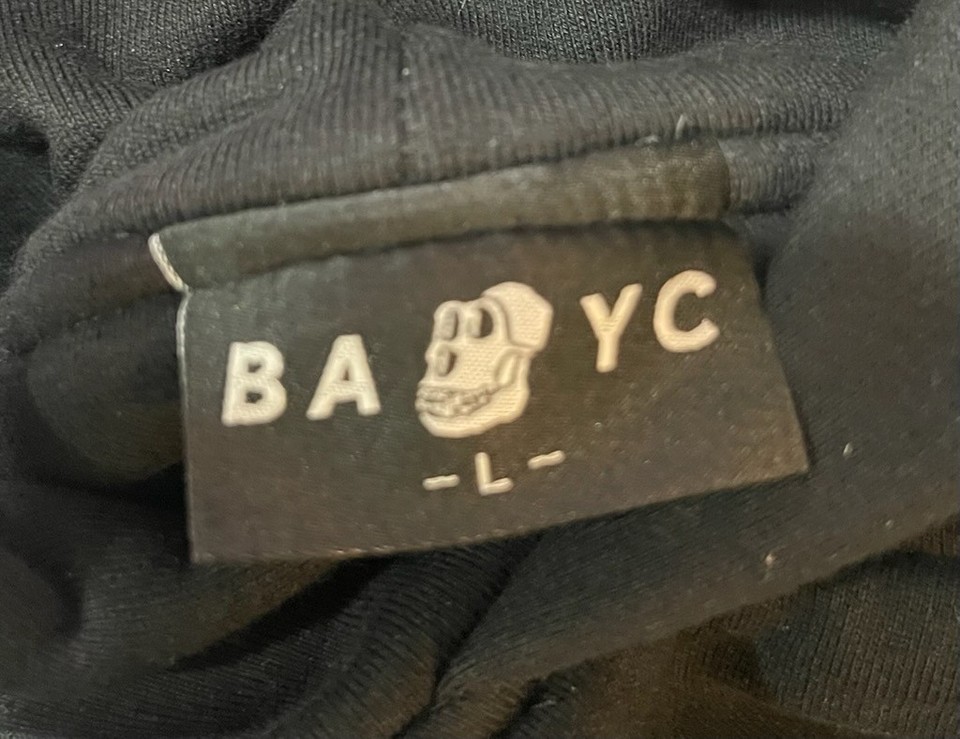 Bored Ape Yacht Club Hoodie Men Large Black BAYC Pullover NFT Sweater ...