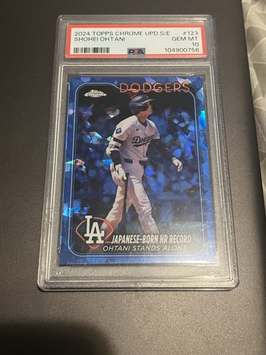 SHOHEI OHTANI PSA 10- 2024 TOPPS CHROME SAPPHIRE UPDATE SERIES #123 PSA 10 | eBay