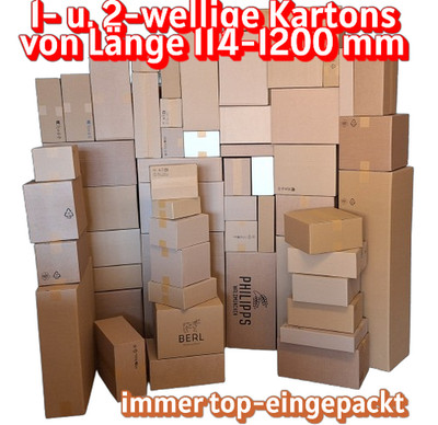 + 95 Größen Versandkarton Faltschachtel Faltkarton DHL Paket Päckchen ...