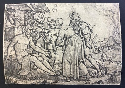 GEORG PENCZ (c.1500-1550), German school, “THE HARDSHIPS OF JOB", c ...