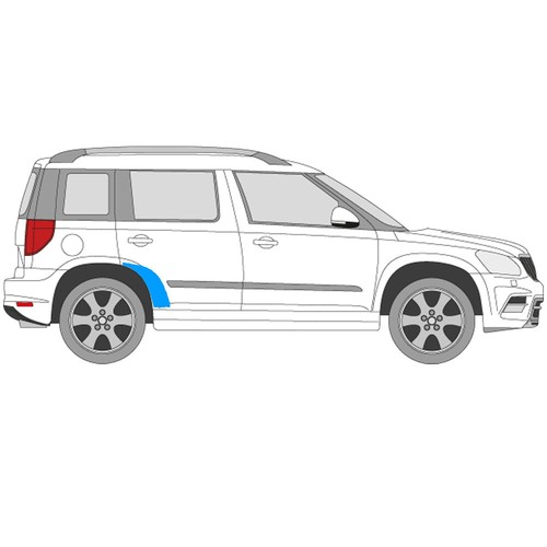 For Skoda Yeti Rear Door Arch CLEAR Scratch Self Healing Paint ...