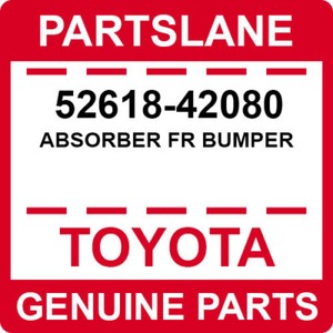 52618-42080 Toyota OEM Genuine ABSORBER FR BUMPER | eBay