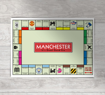 Manchester Monopoly Print / A5 A4 A3 / Manchester Art Gift | eBay
