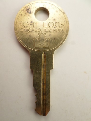 Vintage Brass FORT Lock Castle Key 54G No. # 80 Chicago IL | eBay