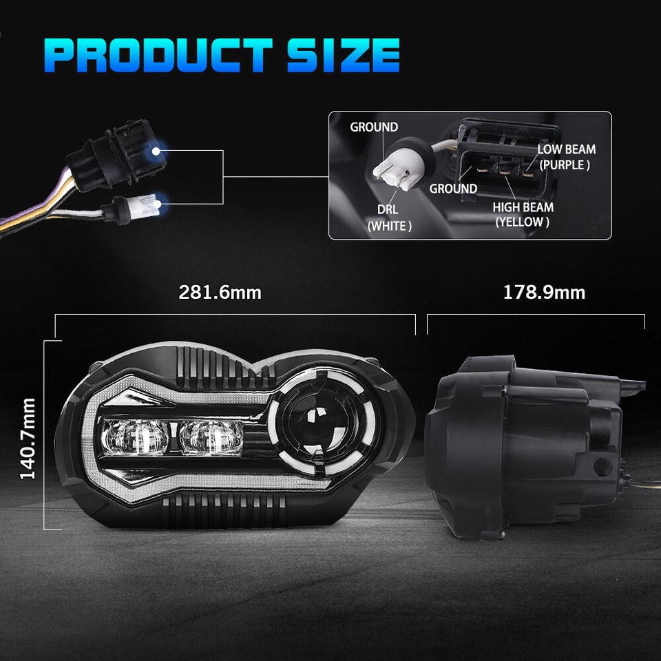 LED Headlight Headlamp for BMW R1200GS 2004-2012 R 1200 GS Adv 2005 ...