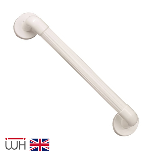 White ABS Plastic Fluted Grab Rail | 32mm | Various Lengths | Hidden ...