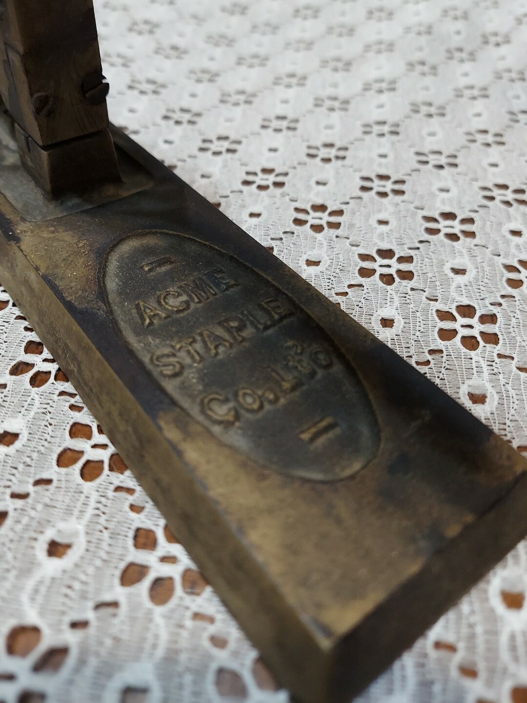 Vtg Antique Cast Iron Steel ACME Stapler Co Midget Camden NJ Staple ...