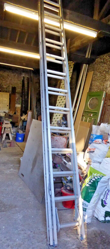 CLIMA D 1550 ROPE DRIVE 2 SECTION EXTENSION ALUMINIUM LADDERS ...