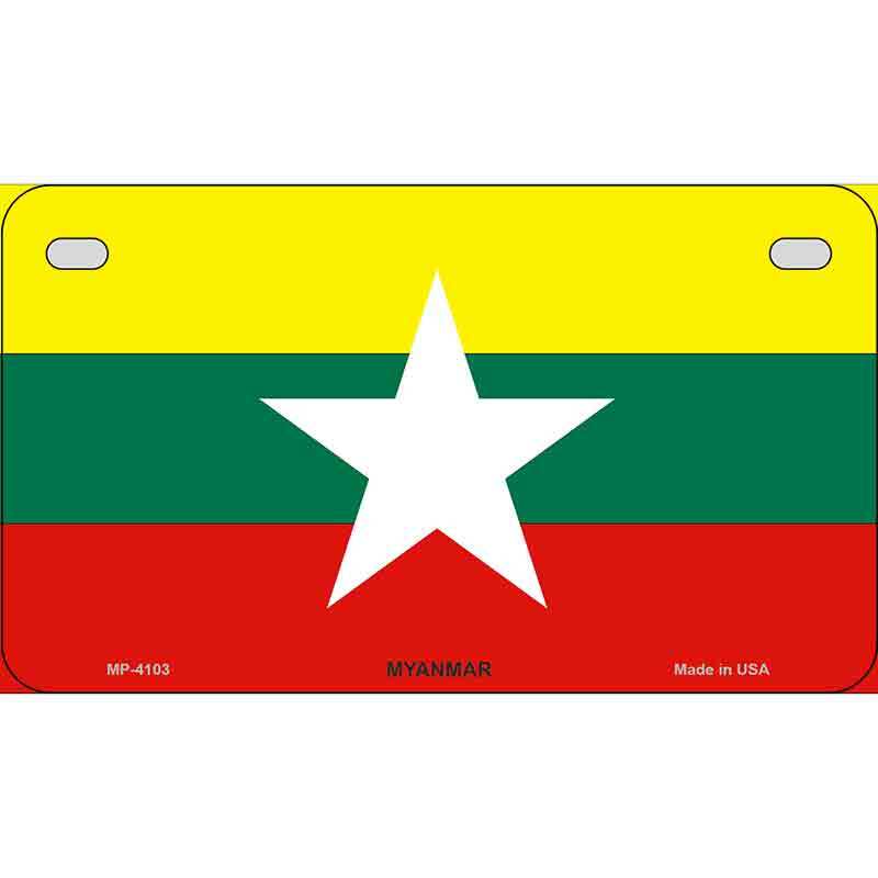 Myanmar Flag Novelty Metal Motorcycle Plate MP-4103 | eBay