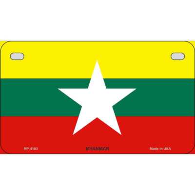 Myanmar Flag Novelty Metal Motorcycle Plate MP-4103 | eBay
