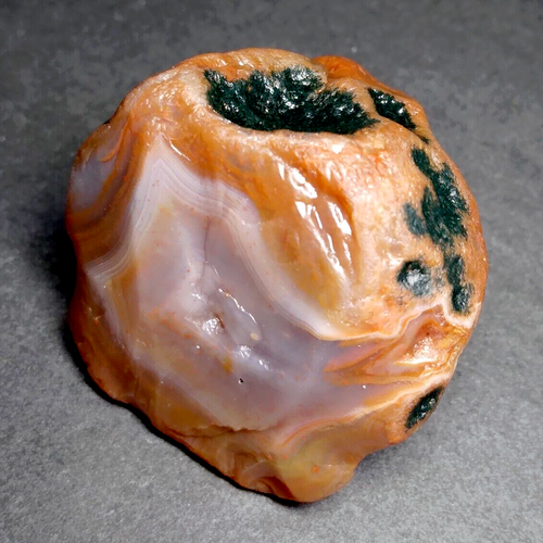 Lake Superior Agate 0.73 oz 'BANDED AMETHYST HALF NODULE' Rough Rare ...