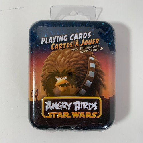 NEW Star Wars Angry Birds Playing Cards in Collectible Chewbacca Tin ...