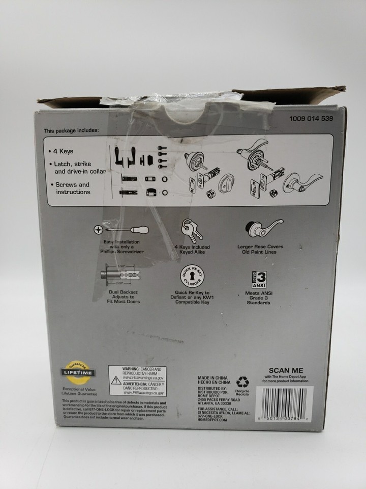 Defiant Naples Aged Bronze Entry Handle and Single Cylinder Deadbolt ...