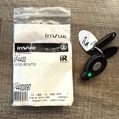 Invue AF4400 IR Smart Key Fob Gray Button Security Lock (Green LED ...