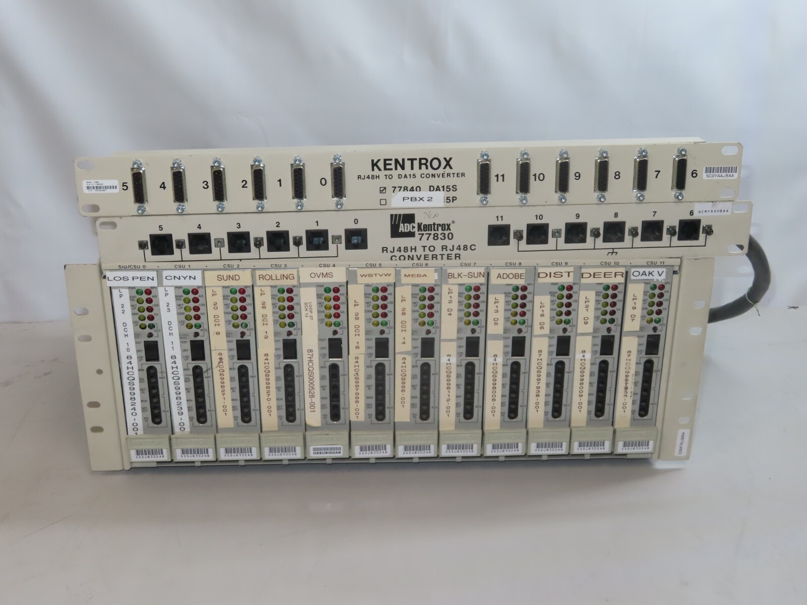 ADC Kentrox 77020 + 77840 + 77830 + 12x 77115-L2 + 93-002-061 + 01 ...