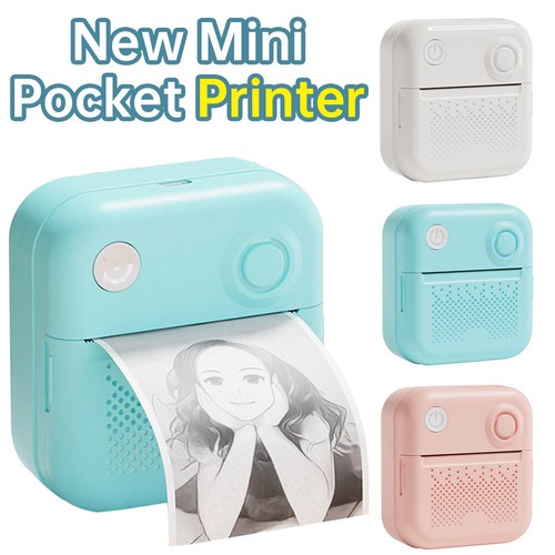 Wireless Bluetooth Mini Pocket Thermal Printer Photo 57*30mm/57*25mm ...