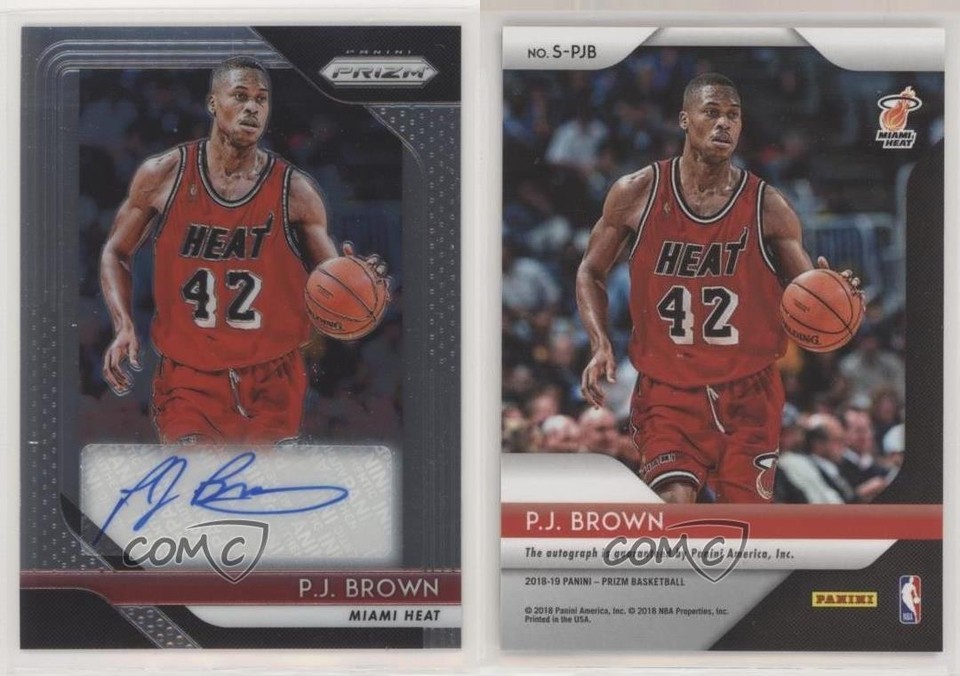 2018-19 Panini Prizm Signatures PJ Brown #S-PJB Auto 5w7 | eBay