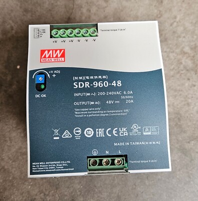 New Meanwell SDR-960-48 Power Supply | eBay