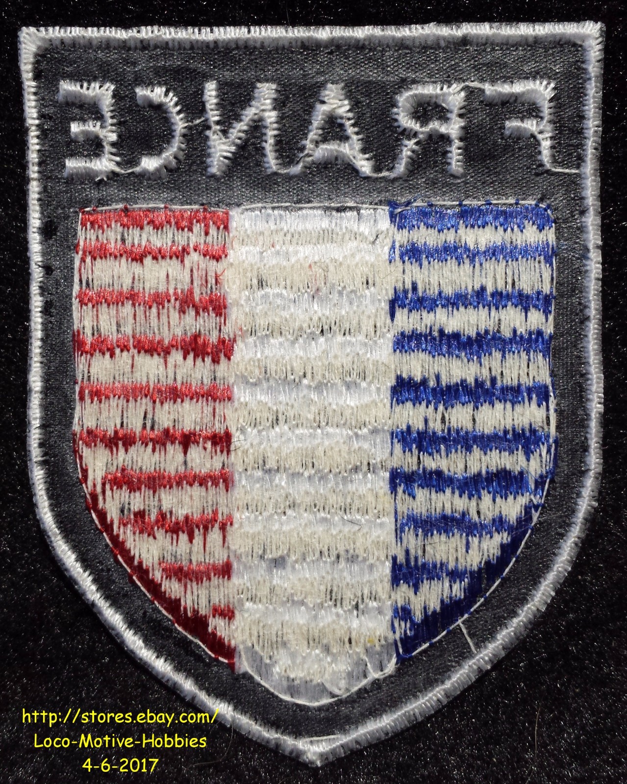 LMH PATCH Badge FRANCE French Flag Coat Arms Crest Emblem Blue White ...